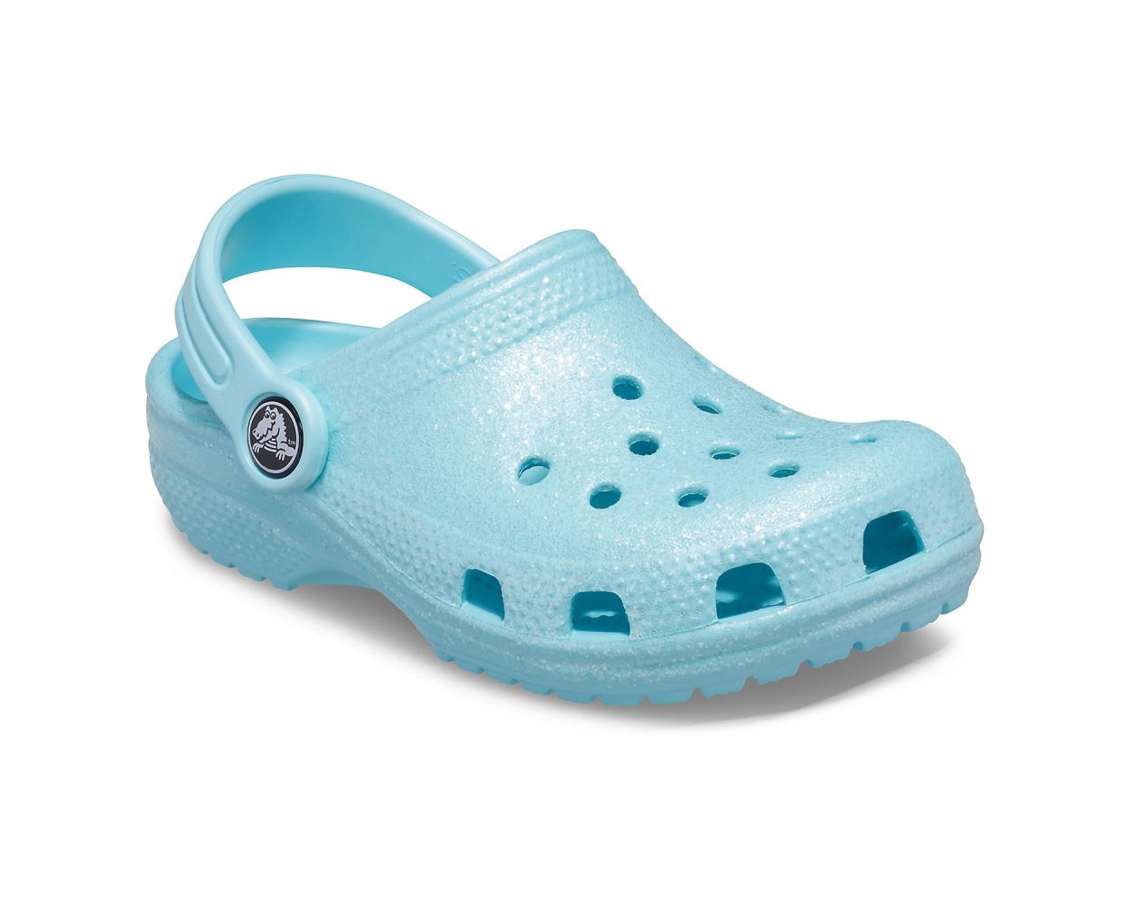 Crocs Classic Glitter Kids Clogs Ice Blue World of Clogs